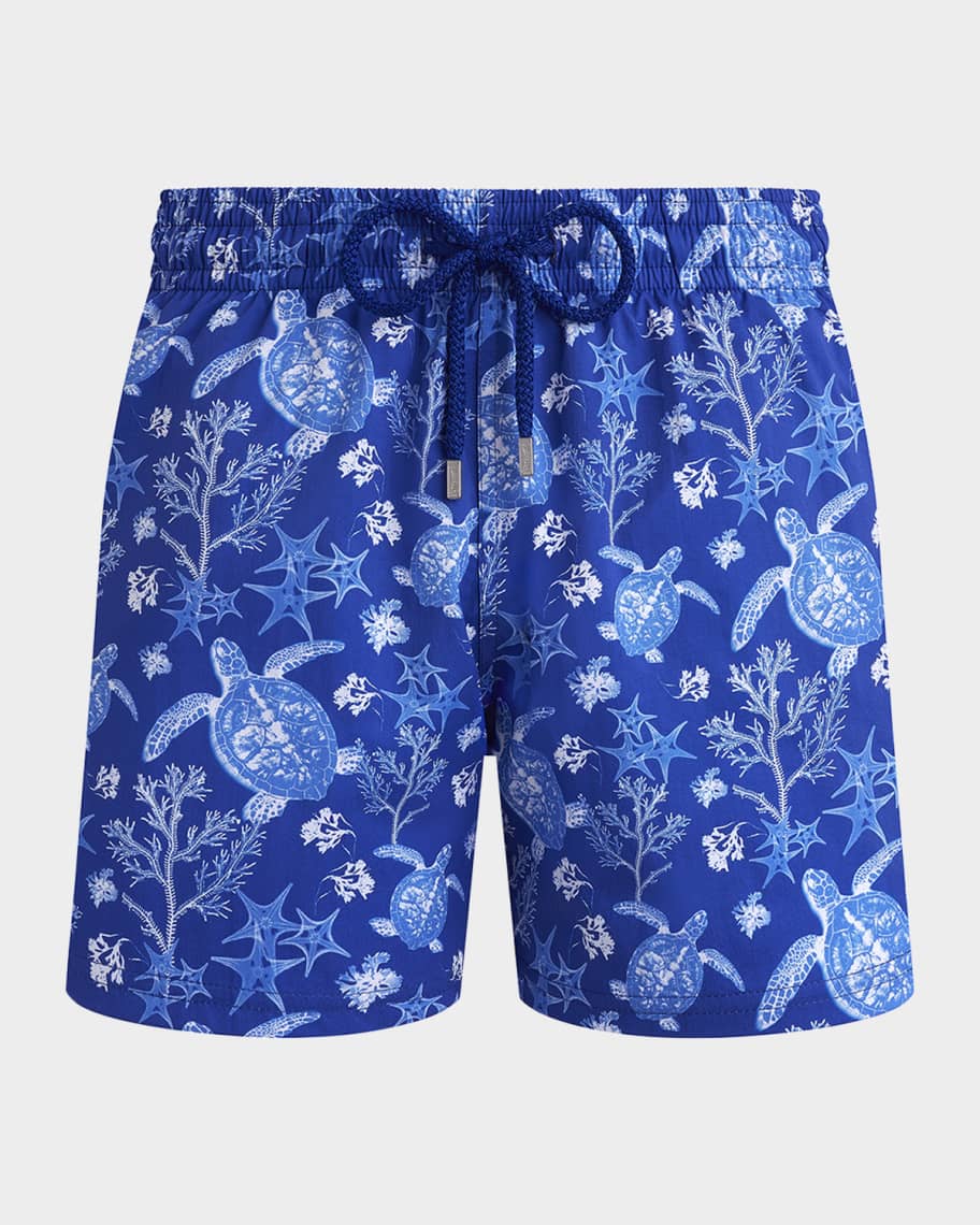 Vilebrequin Men's Stretch X-Ray Turtles Swim Trunks | Neiman Marcus