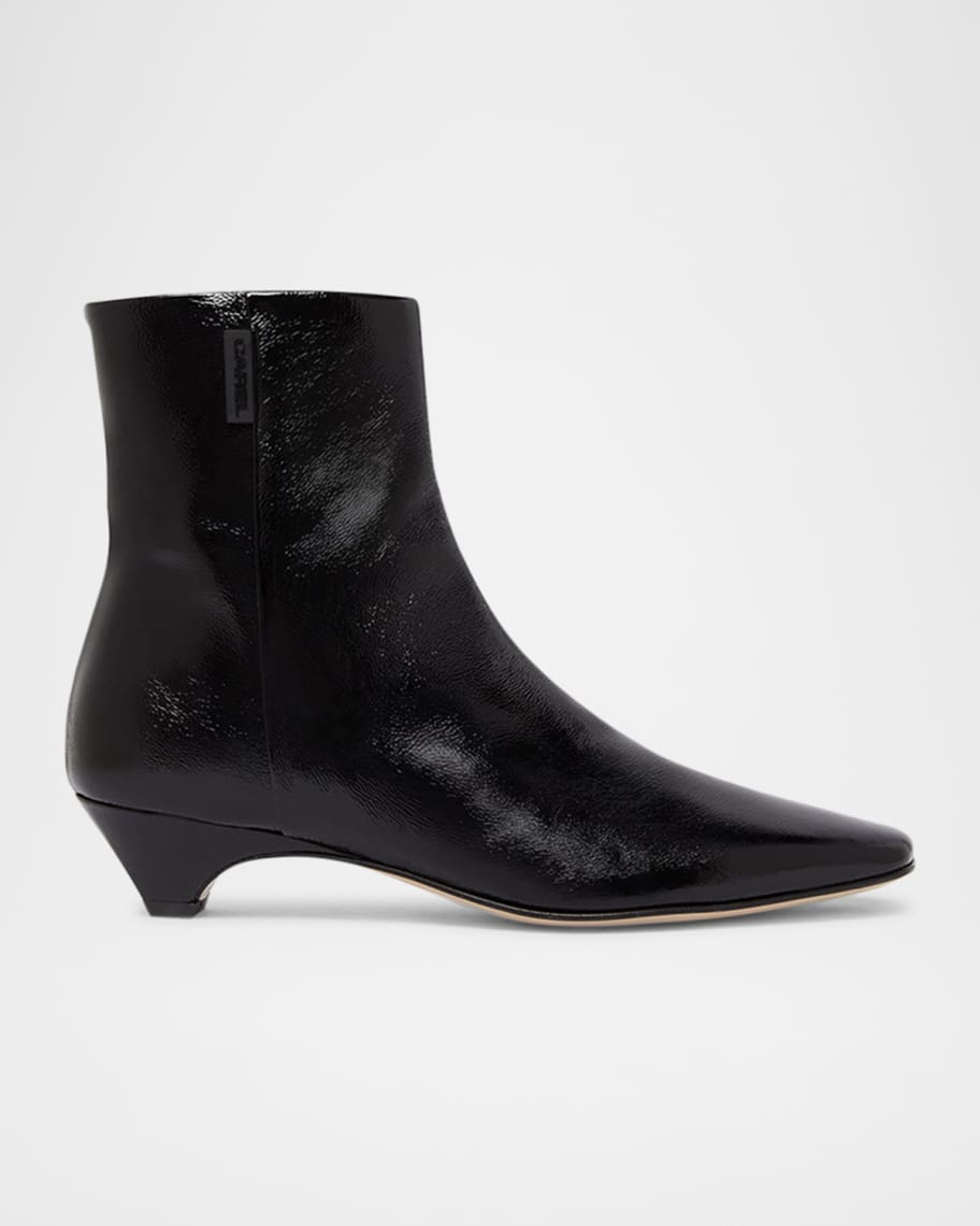 CAREL Monica Patent Leather Ankle Boots | Neiman Marcus