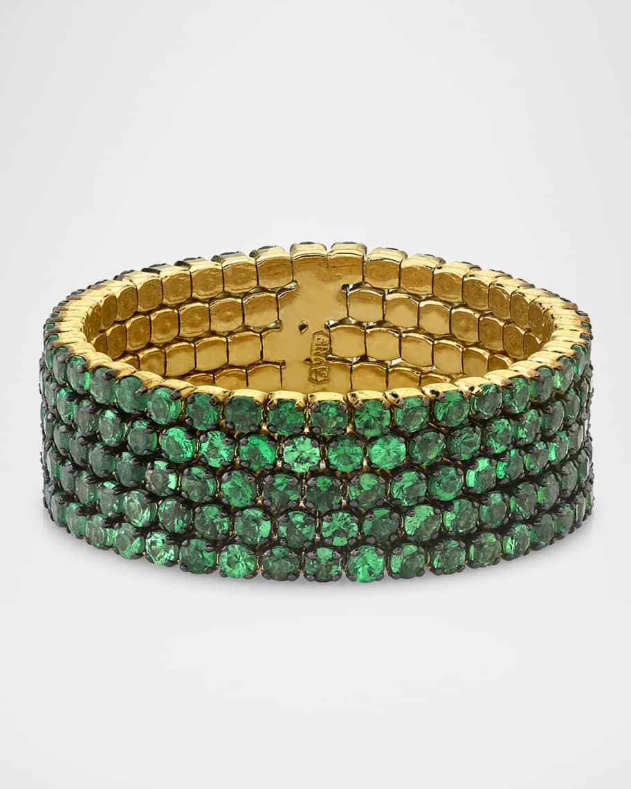 SHAY Green Garnet 5 Thread Stacks Ring | Neiman Marcus