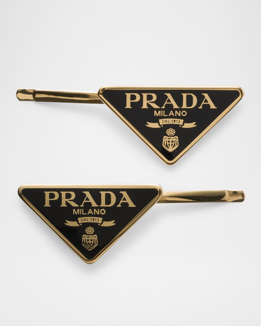 Prada Metal Triangle Bobby Pins | Neiman Marcus