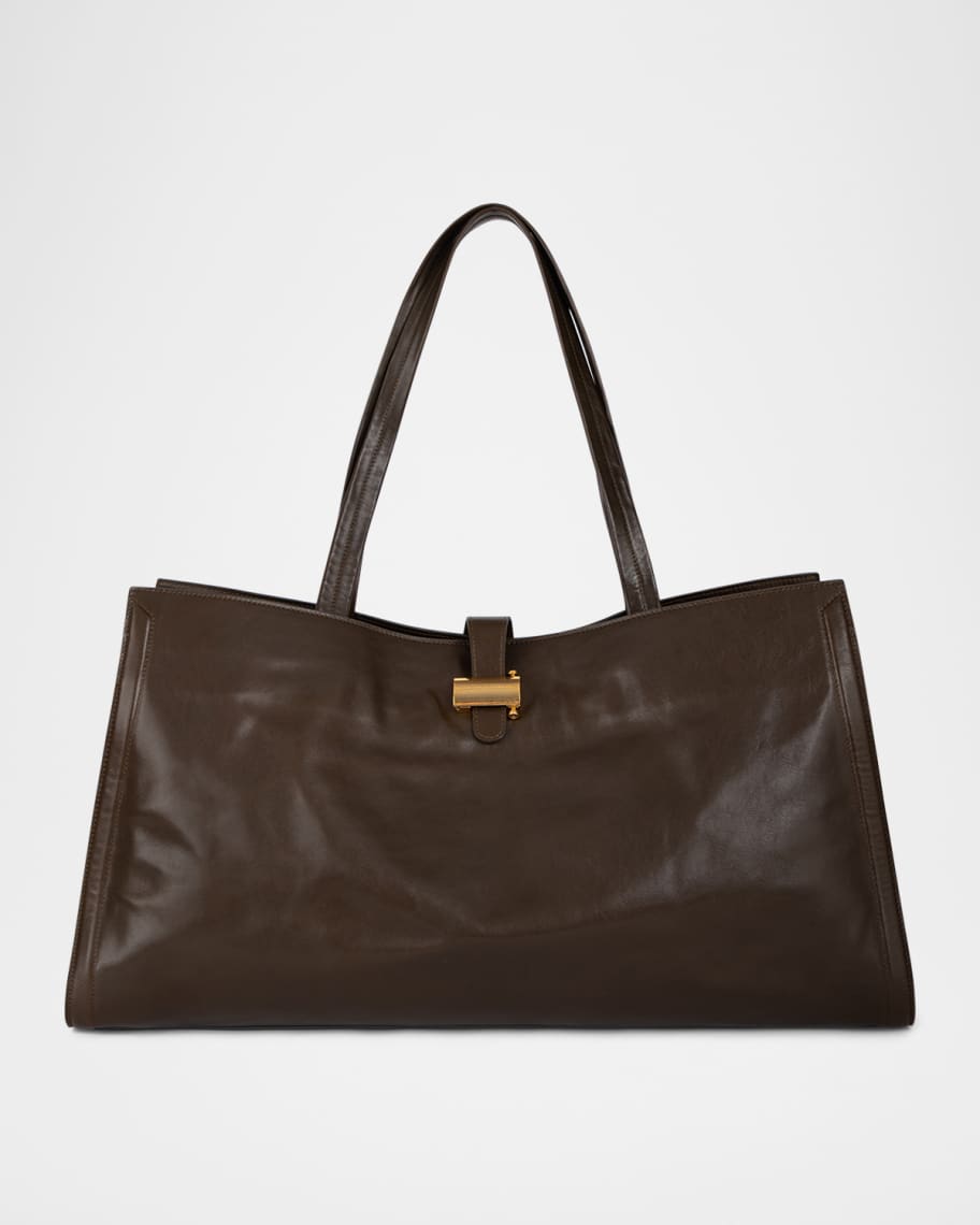 Brandon Blackwood Jumbo Leah Leather Tote Bag | Neiman Marcus