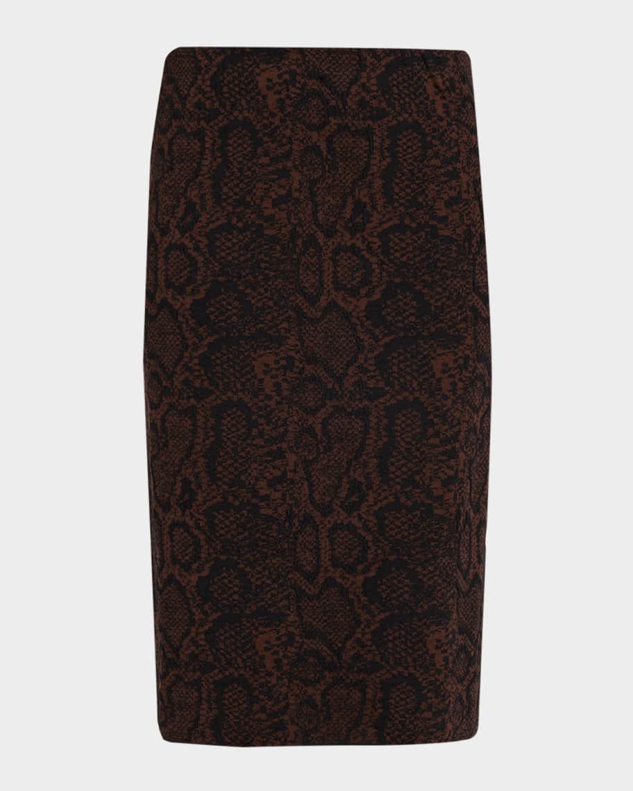 Stella McCartney Textured Snake Jacquard Pencil Skirt | Neiman Marcus
