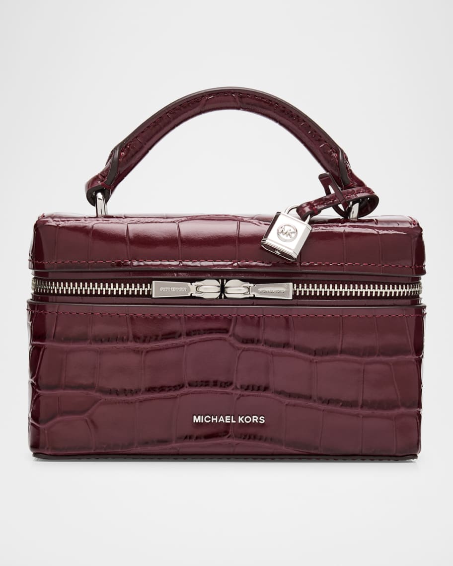 MICHAEL Michael Kors Jana XS Croc-Embossed Leather Crossbody Bag ...