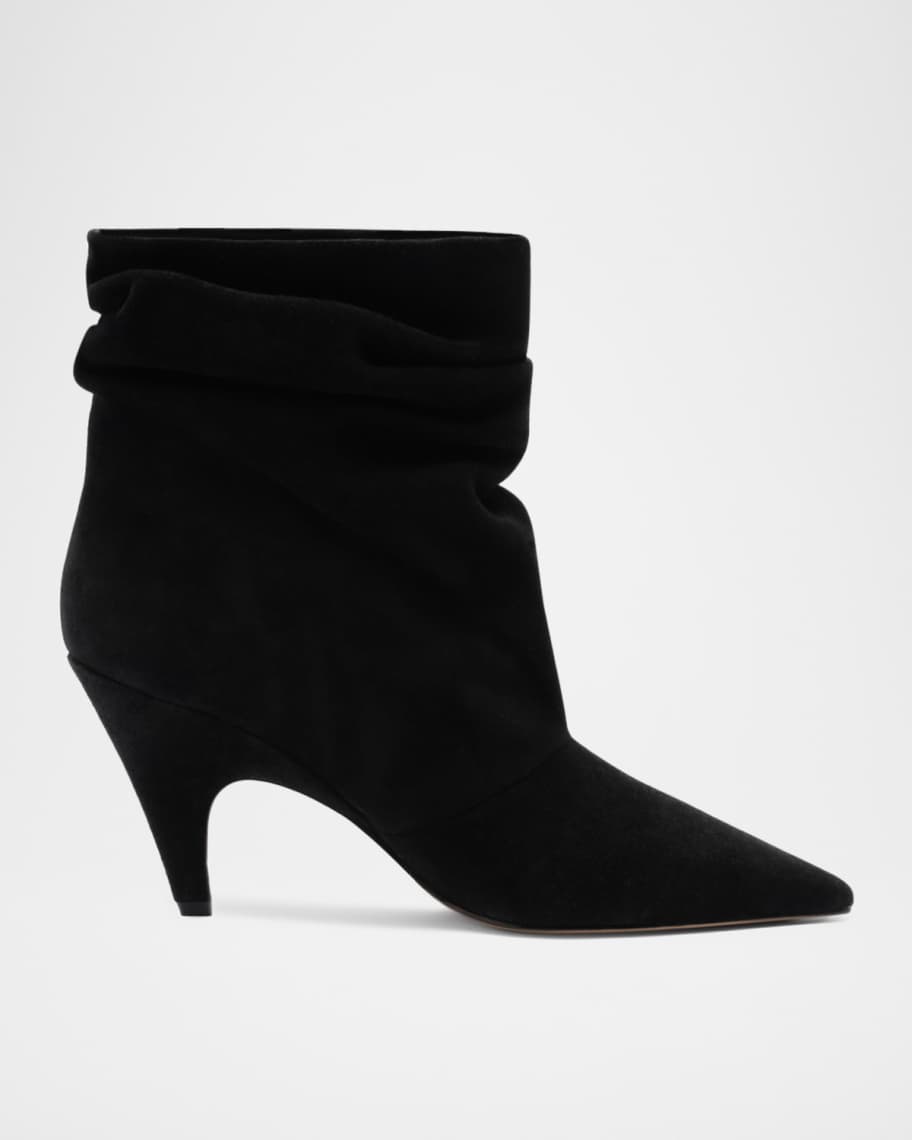 Alexandre Birman Tati Slouch Mini Scamosciato Booties | Neiman Marcus