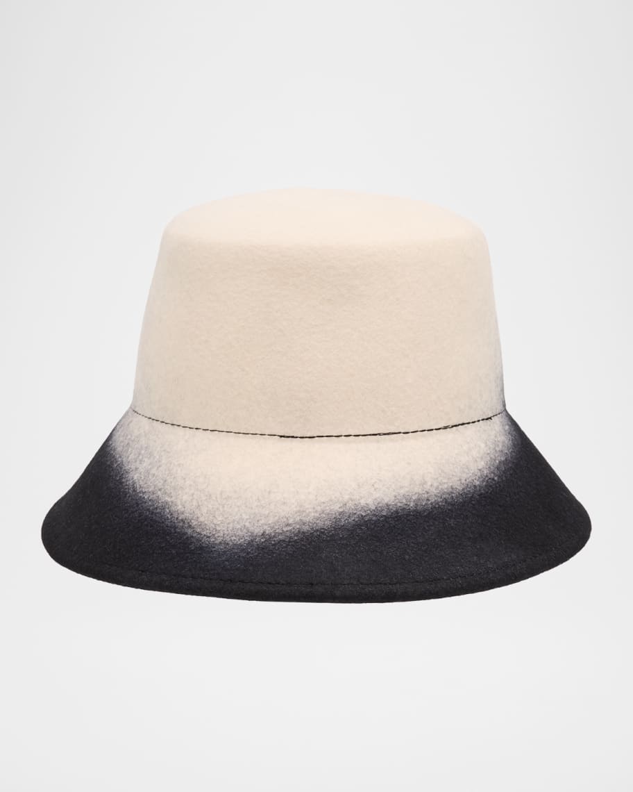 Eugenia Kim Ruby Wool Felt Asymmetric Bucket Hat | Neiman Marcus