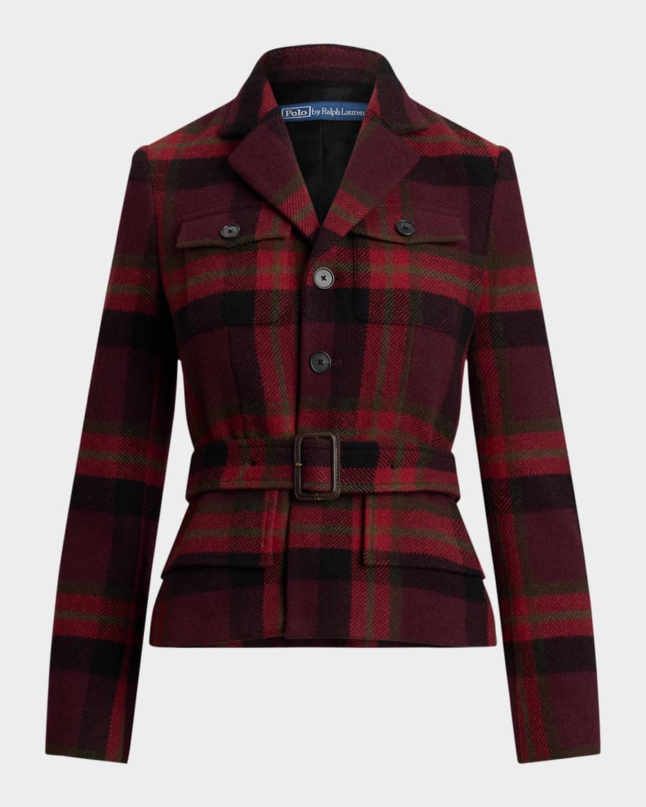 Polo Ralph Lauren Belted Tweed Jacket | Neiman Marcus