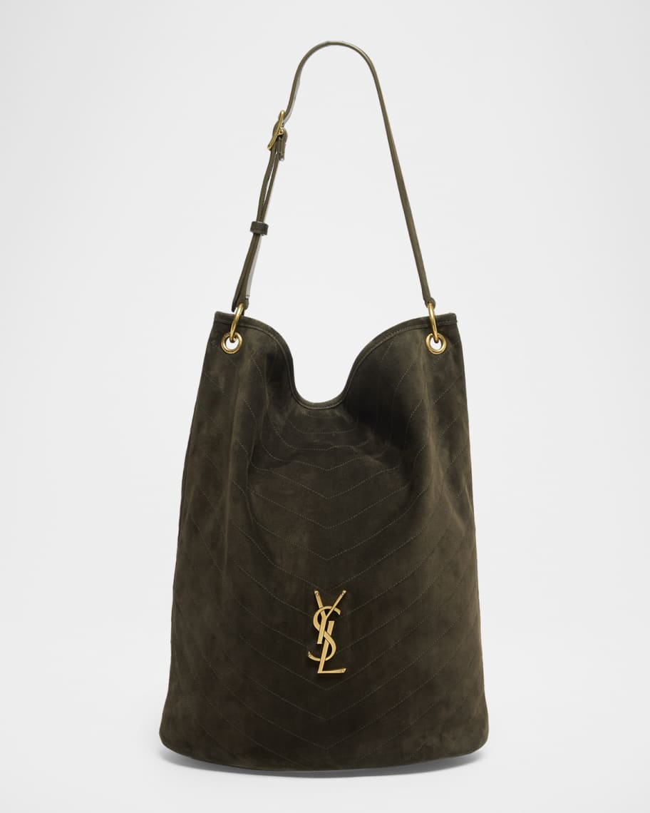 Saint Laurent Niki YSL Bucket Bag in Quilted Suede | Neiman Marcus