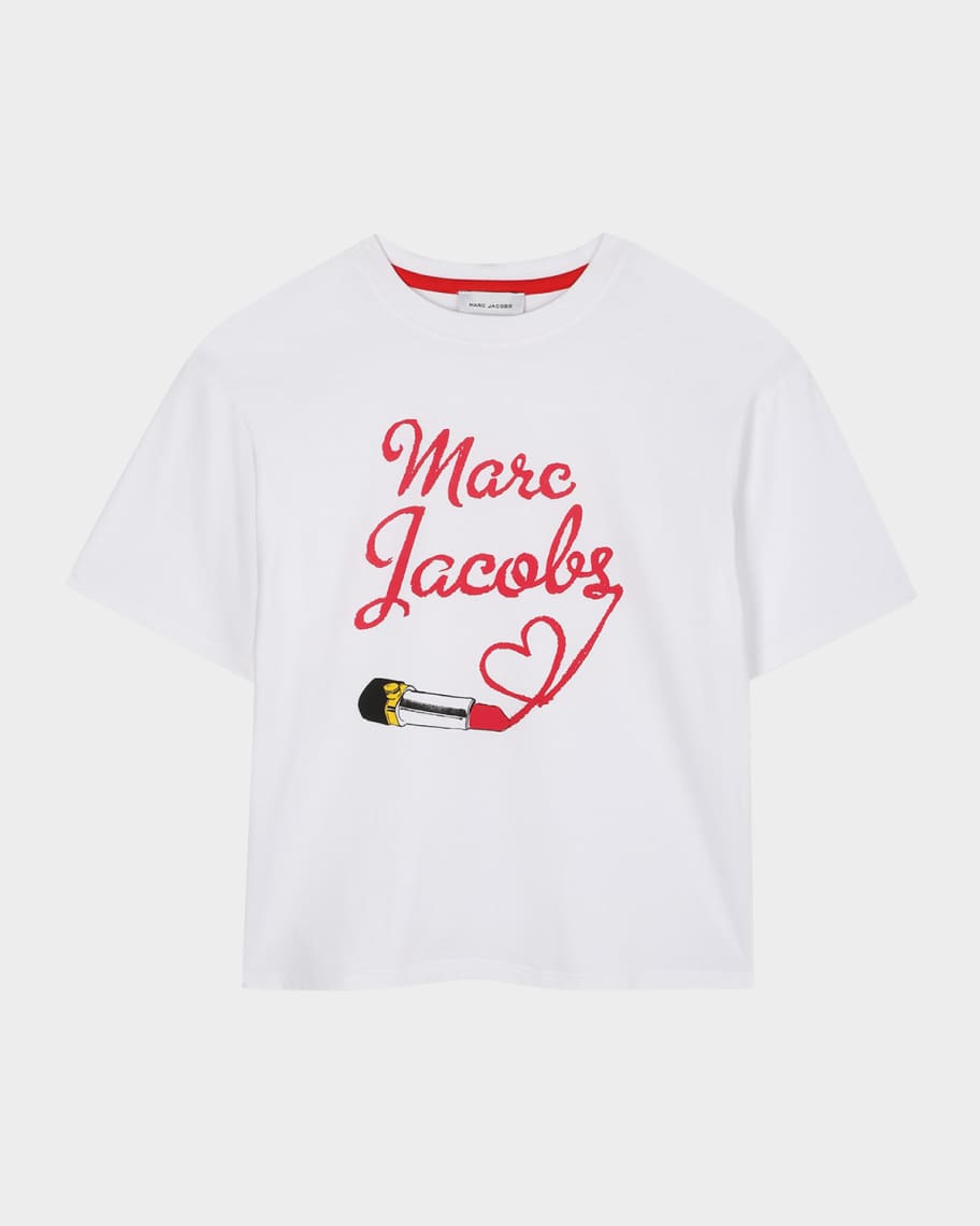 Marc Jacobs Girl's Logo Lipstick Short-Sleeve T-Shirt, Size 4-6 ...