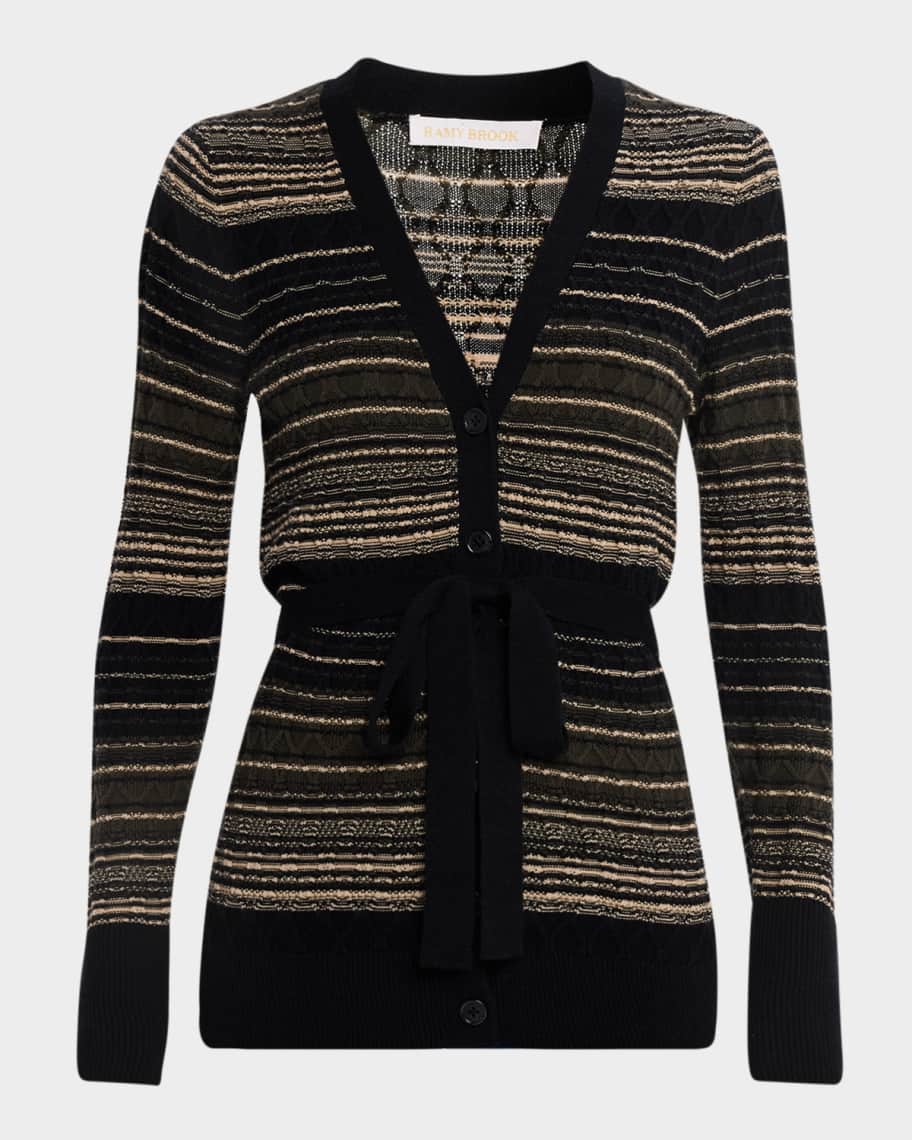 Ramy Brook Michelle Belted V-Neck Cardigan | Neiman Marcus