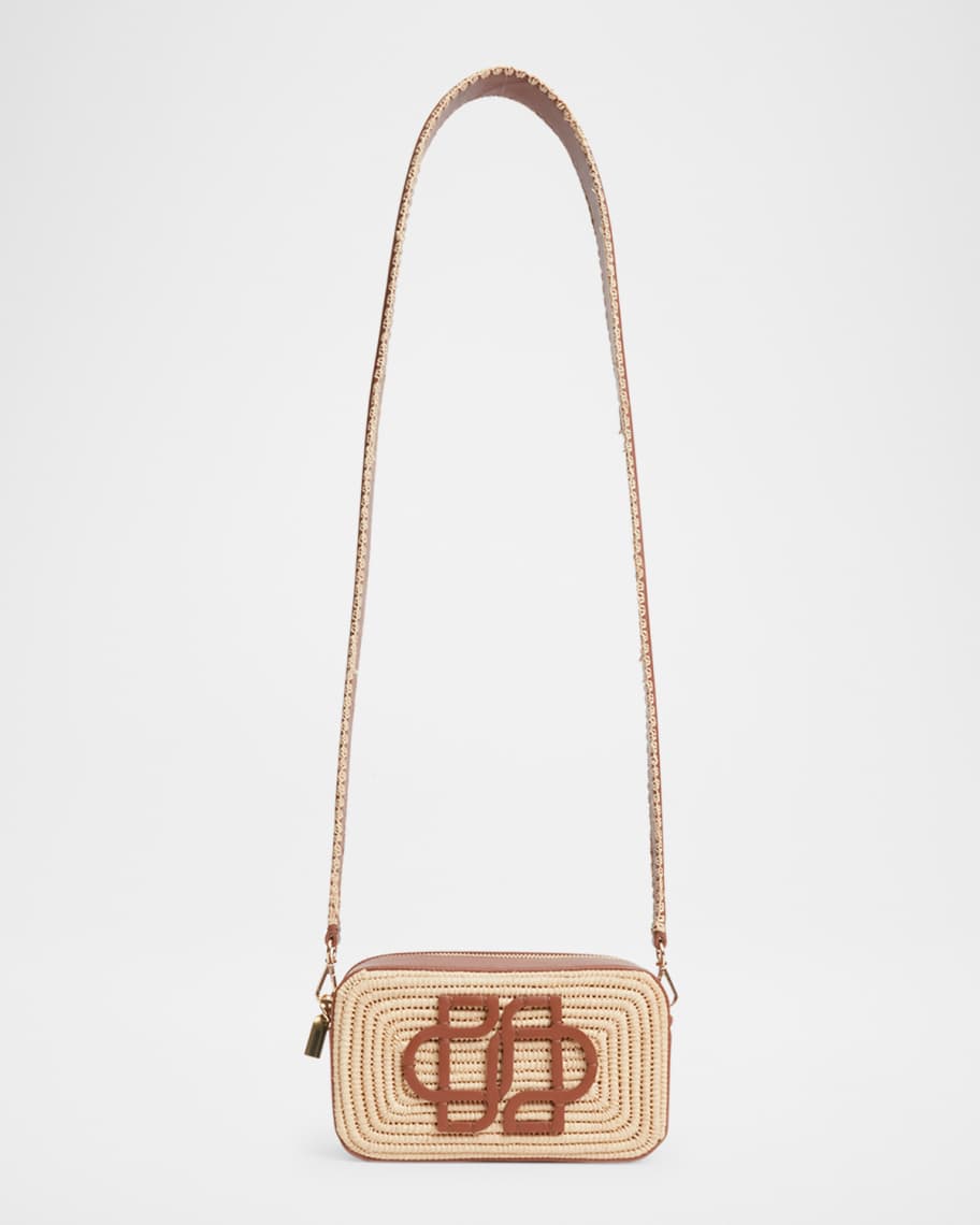 SIMKHAI Talia Raffia Camera Bag | Neiman Marcus