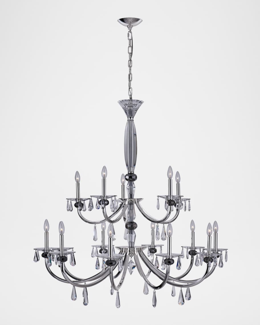 Allegri Crystal by Kalco Lighting Passo 15-Light 2-Tier Crystal ...