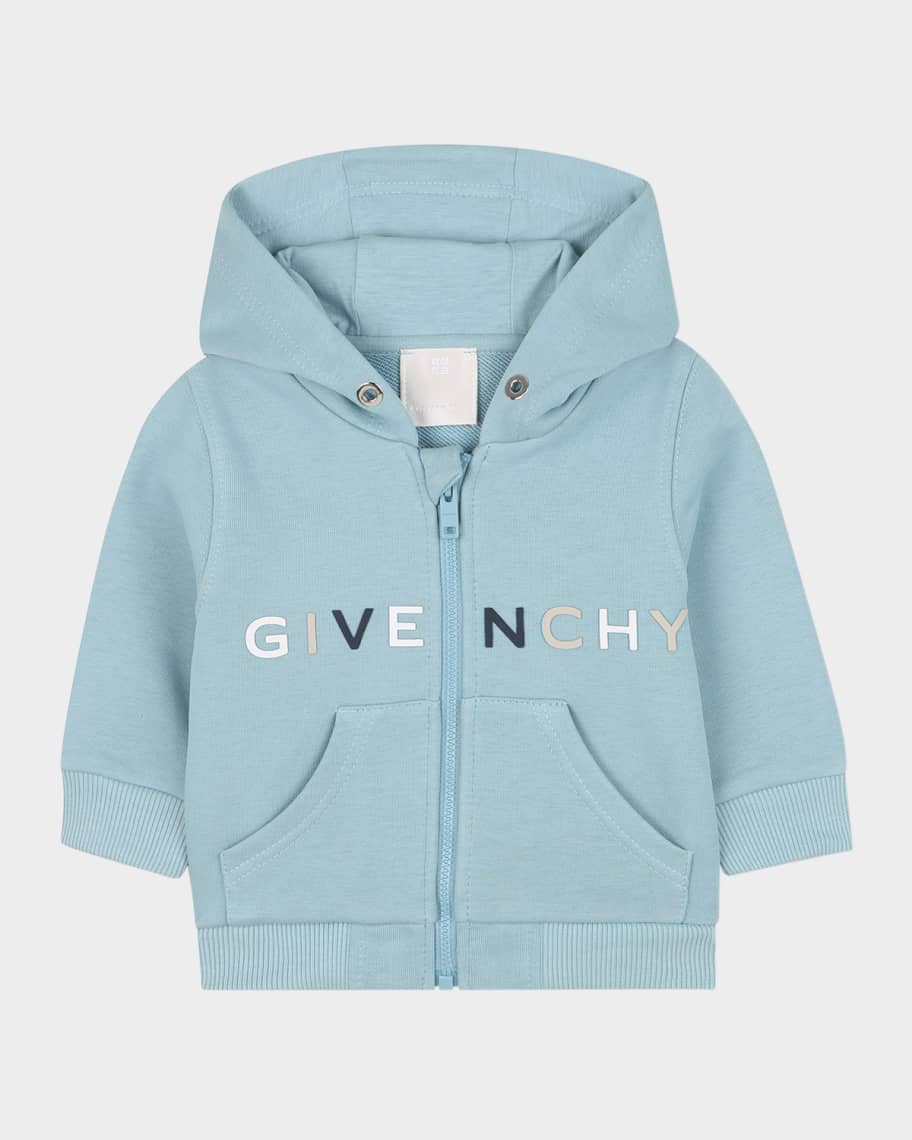 Givenchy Boy's Hooded Zip Logo-Print Jacket, Size 6M-3 | Neiman Marcus