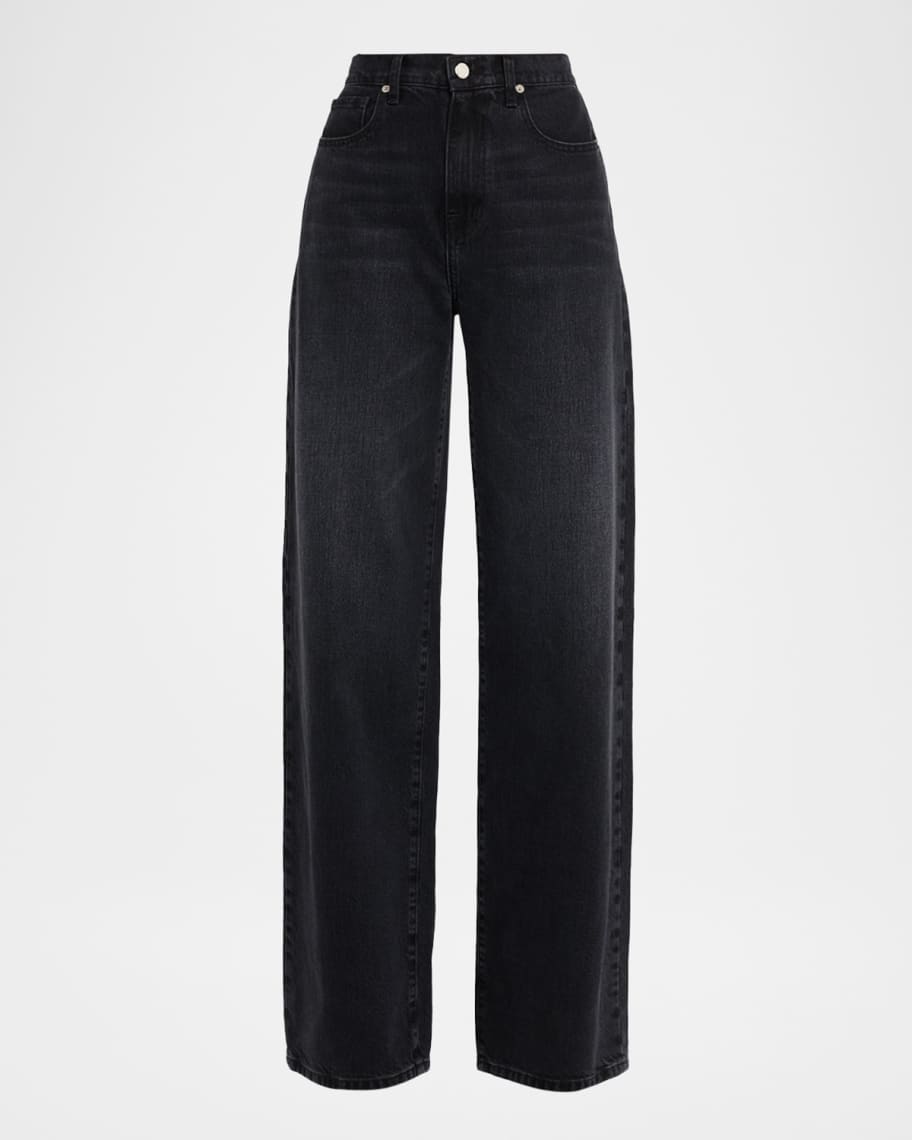 Brandon Maxwell Callan Wide-Leg Jeans | Neiman Marcus