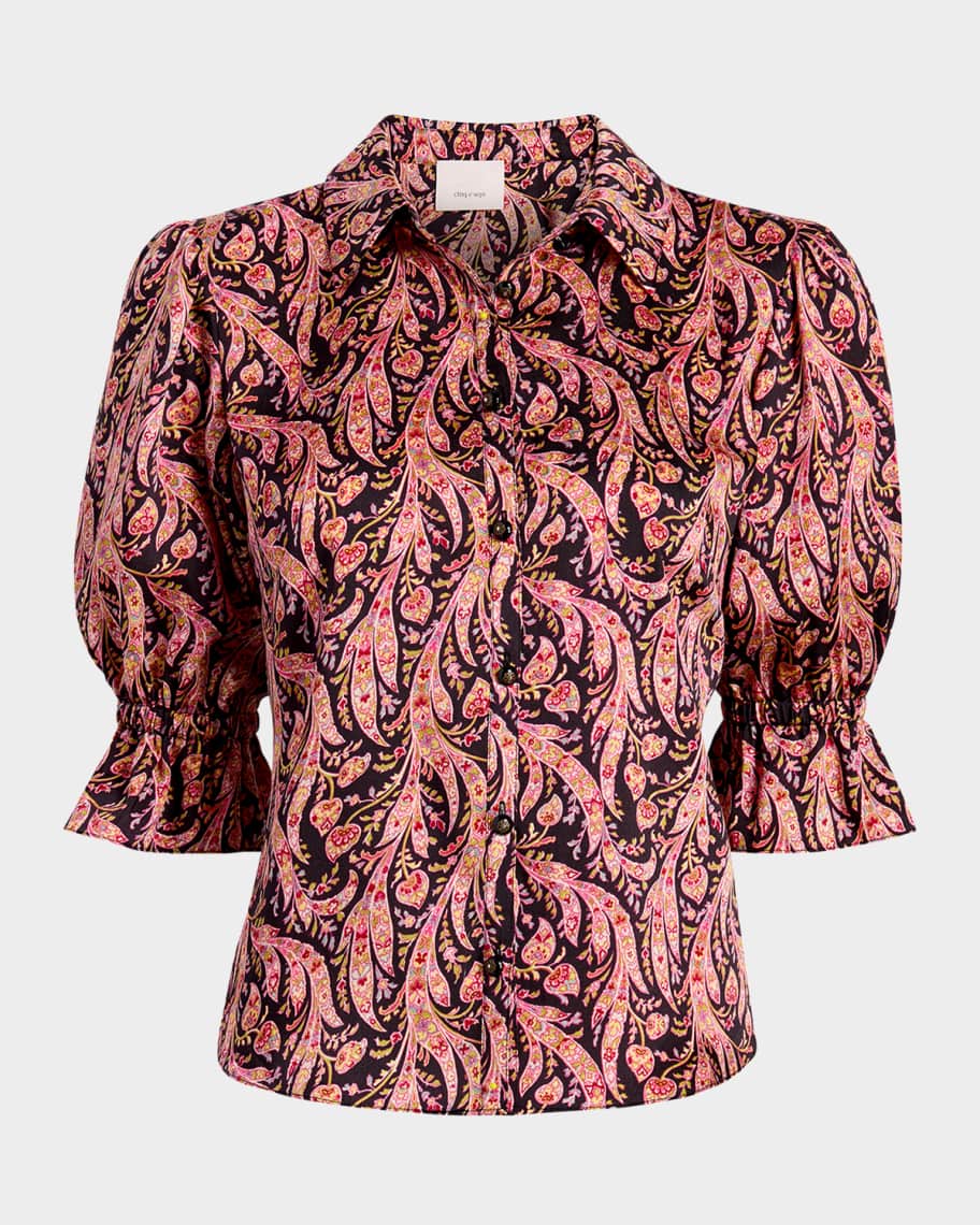 Cinq a Sept Fiona Charming Paisley Blouse | Neiman Marcus