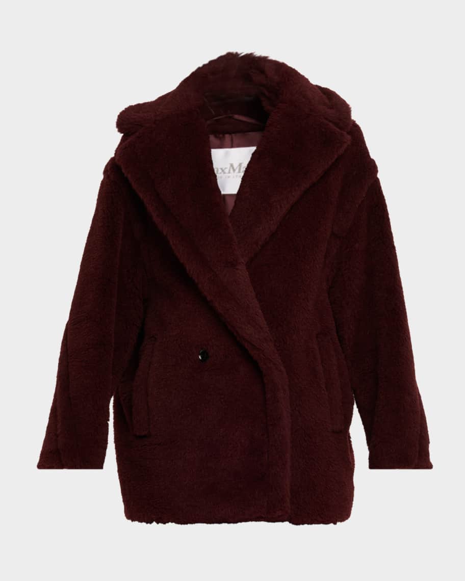 Max Mara Olga Faux Fur Double-Breasted Coat | Neiman Marcus