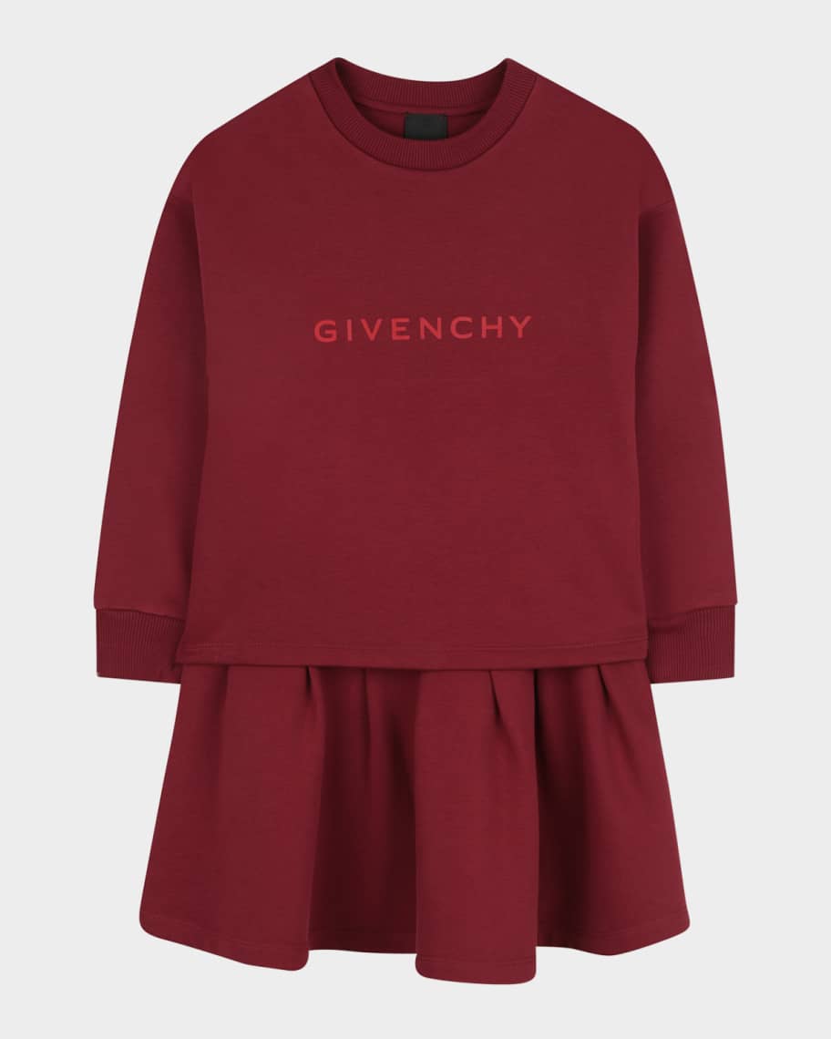 Givenchy Girl's Fleece Dress with Signature Logo Print, Size 8-14 ...