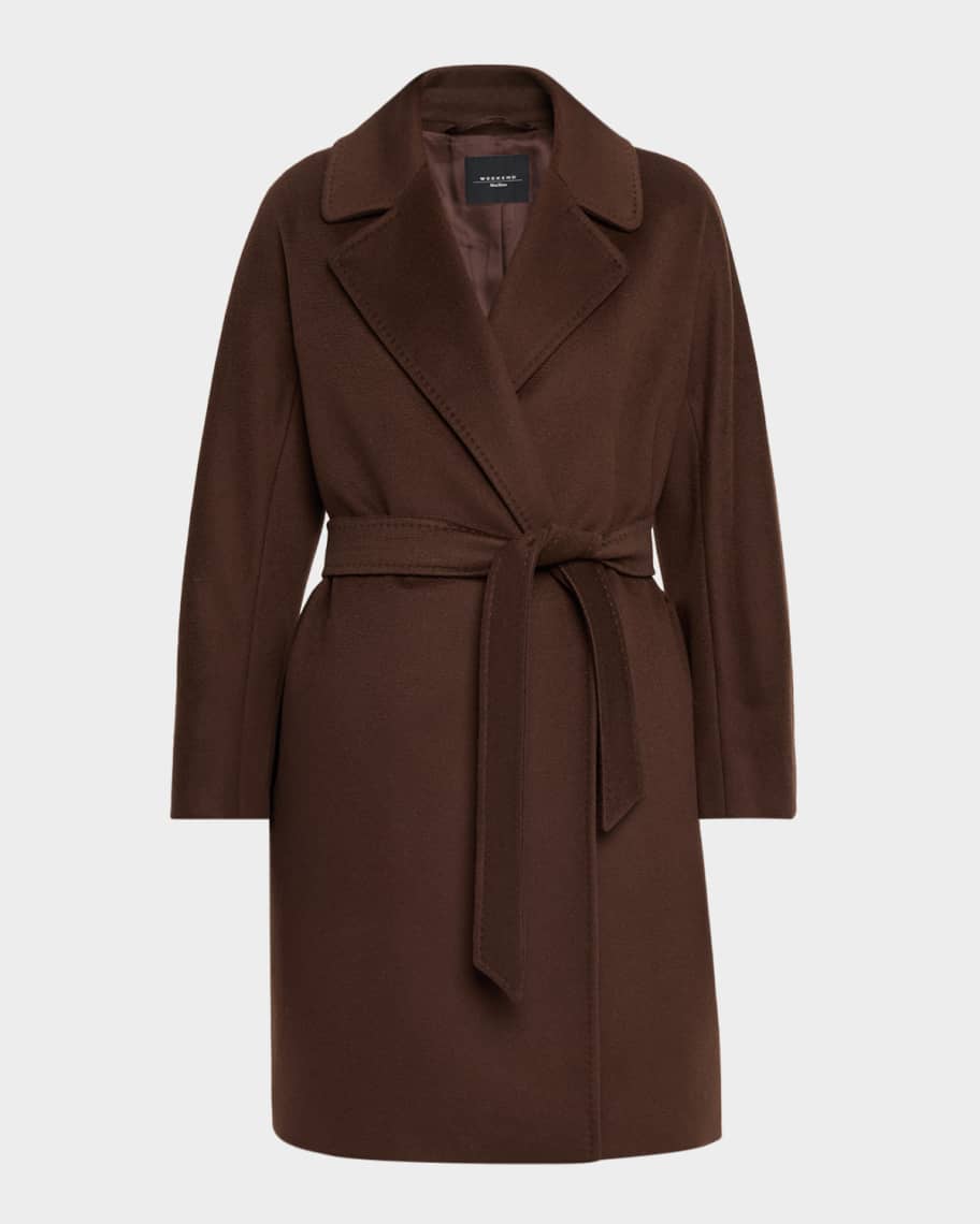 Weekend Max Mara Corte Belted Wool Wrap Coat | Neiman Marcus