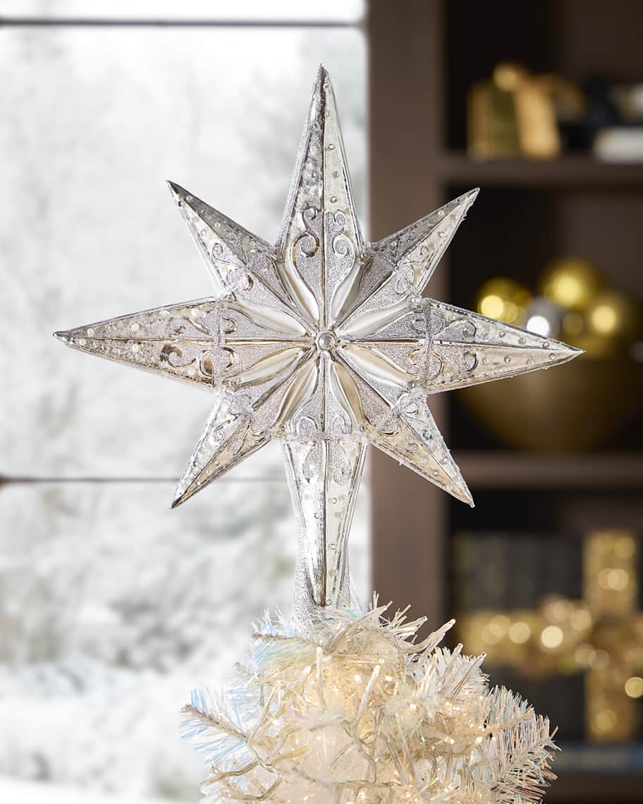 Christopher Radko Silver Stellar Tree Topper | Neiman Marcus