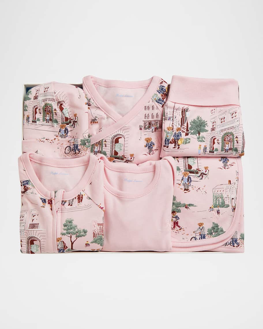 Polo Ralph Lauren Girl's 6-Piece Interlock Cotton Gift Set, Size ...