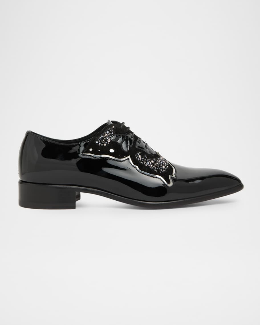 Christian Louboutin Men's Farfarock Butterfly Patent Calf Leather ...