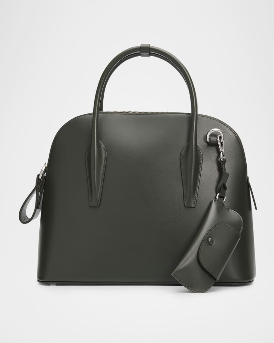 Michael Kors Collection Kaitlin Large Dome Box Leather Top-Handle Bag ...