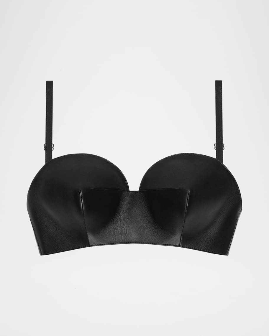 Givenchy Leather Cone Bra Top | Neiman Marcus