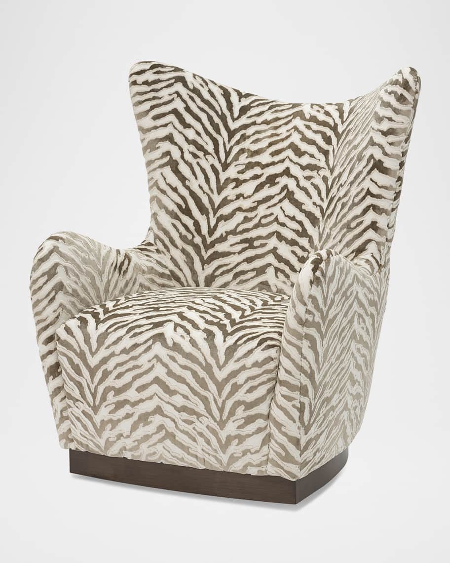 Massoud Adrienne Swivel Wing Chair | Neiman Marcus