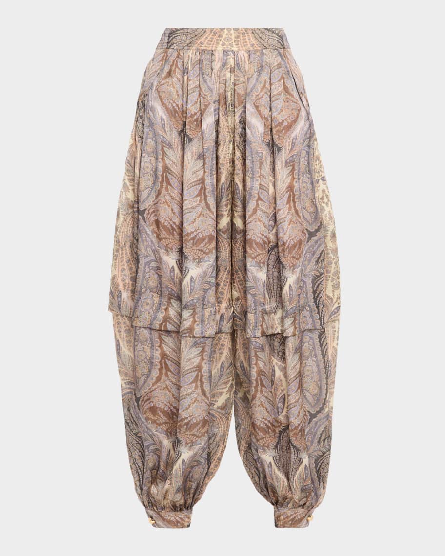 Zimmermann Hypnotic Silk Harem Pants | Neiman Marcus