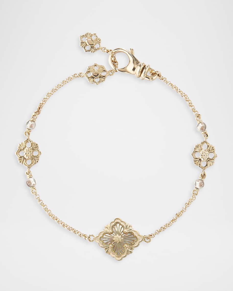 Buccellati Opera Tulle 18K Yellow Gold Flex Bracelet with Mother-of ...