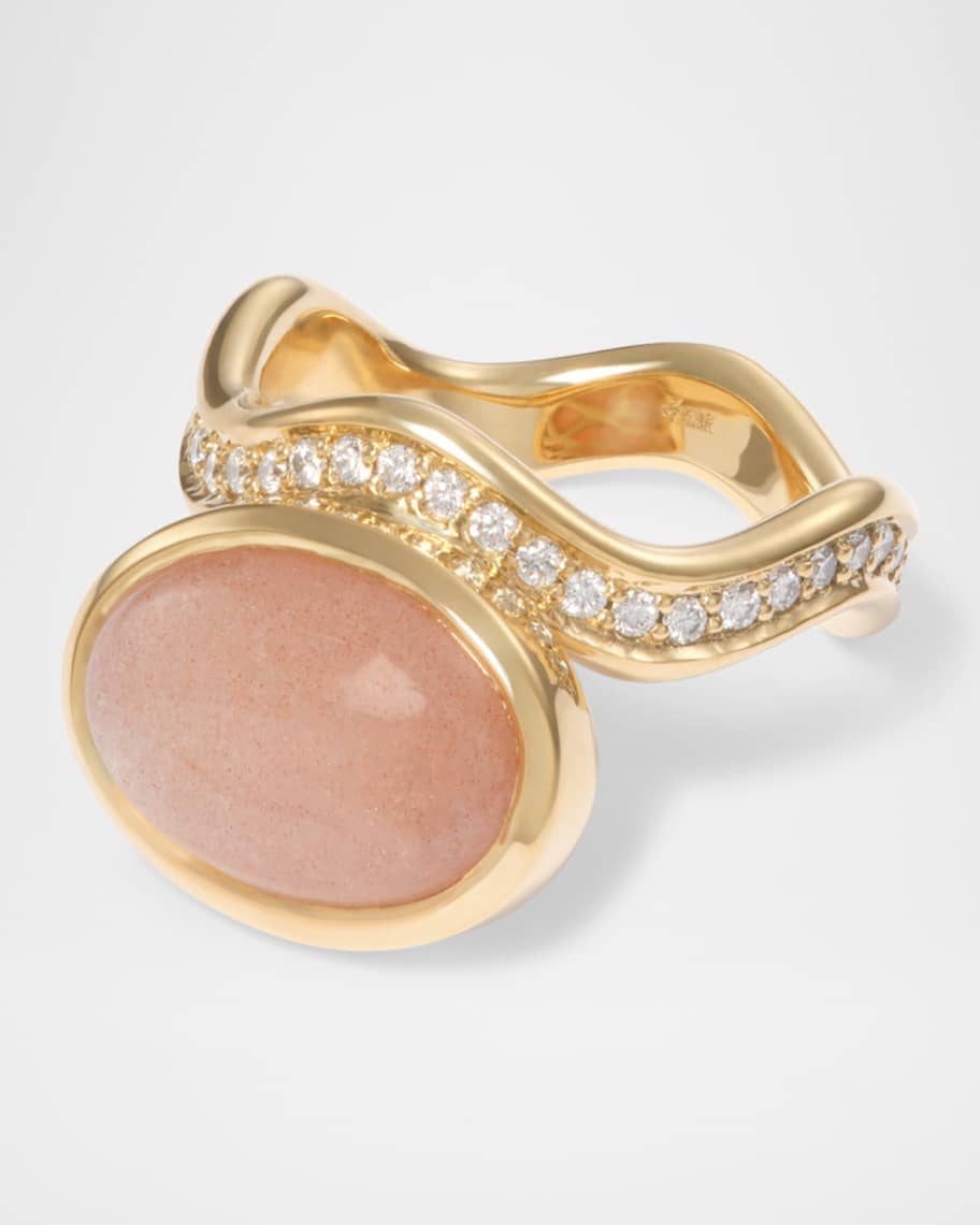 Jamie Turner Aurora Ring with Pink Moonstone and Diamonds | Neiman Marcus