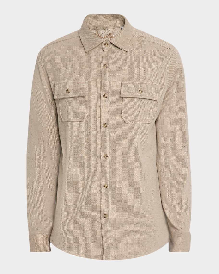 Robert Graham Men's Vigano Speckled Two-Pocket Button-Down Shirt ...