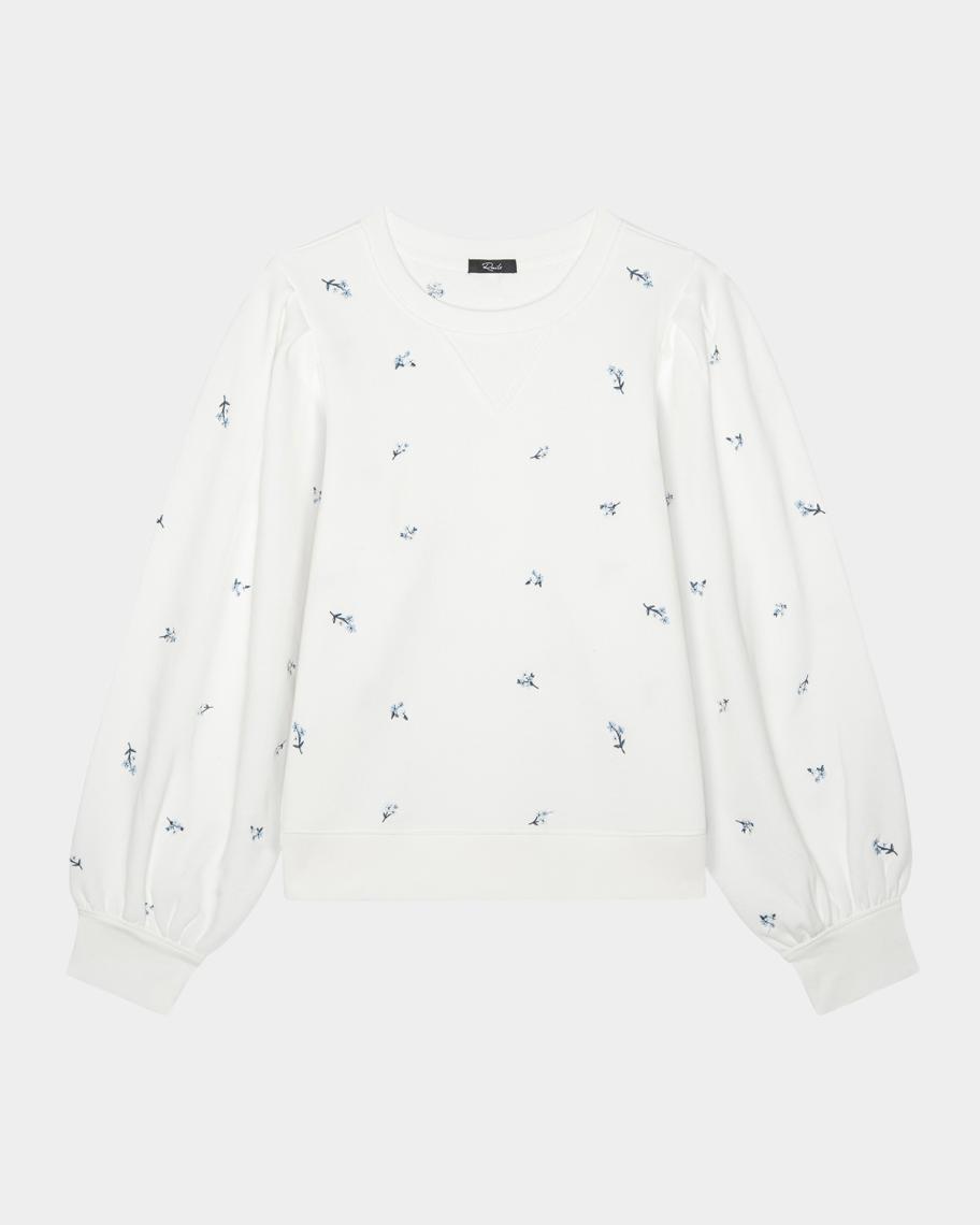 Rails Tiffany Floral Puff-Sleeve Sweatshirt | Neiman Marcus