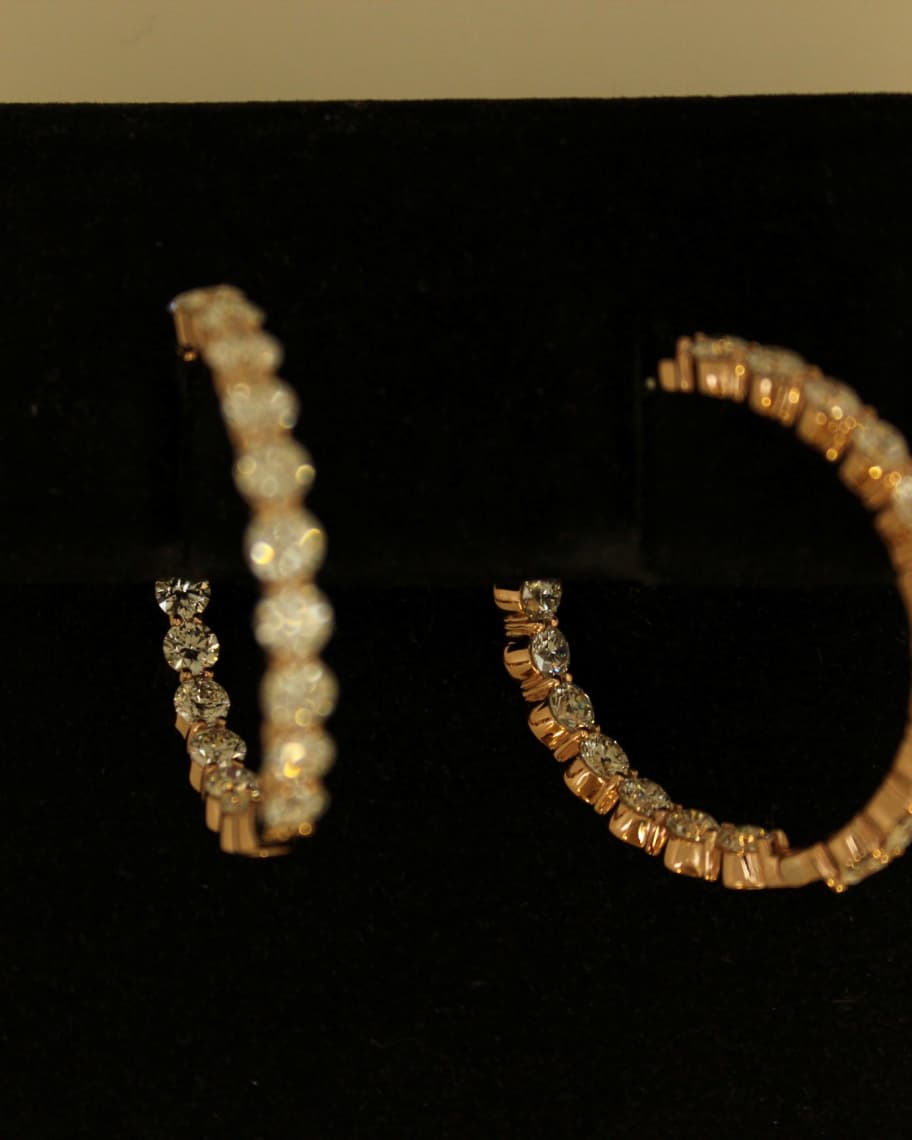 Roberto Coin 18R DIA 35MM HOOPS | Neiman Marcus