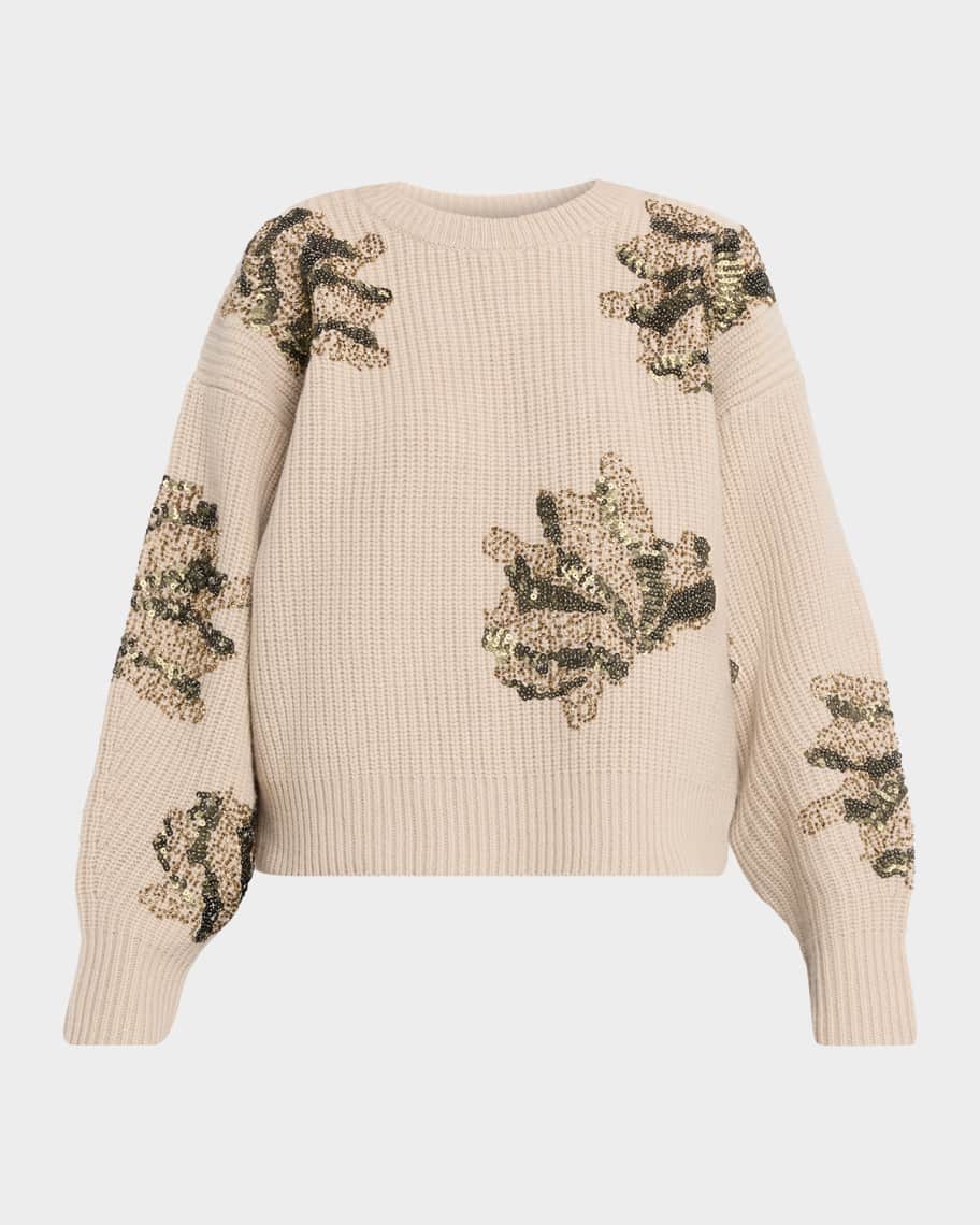 Rag & Bone Julie Sequined Wool Sweater | Neiman Marcus