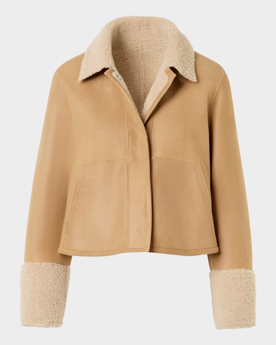 Akris Reversible Cady And Sheep Shearling Jacket | Neiman Marcus