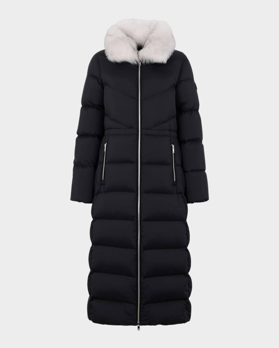 Moose Knuckles Belle Dune Long Down Puffer Jacket with Removable ...