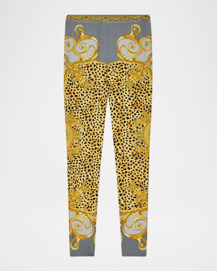 Versace Cheetah Foulard Leggings | Neiman Marcus