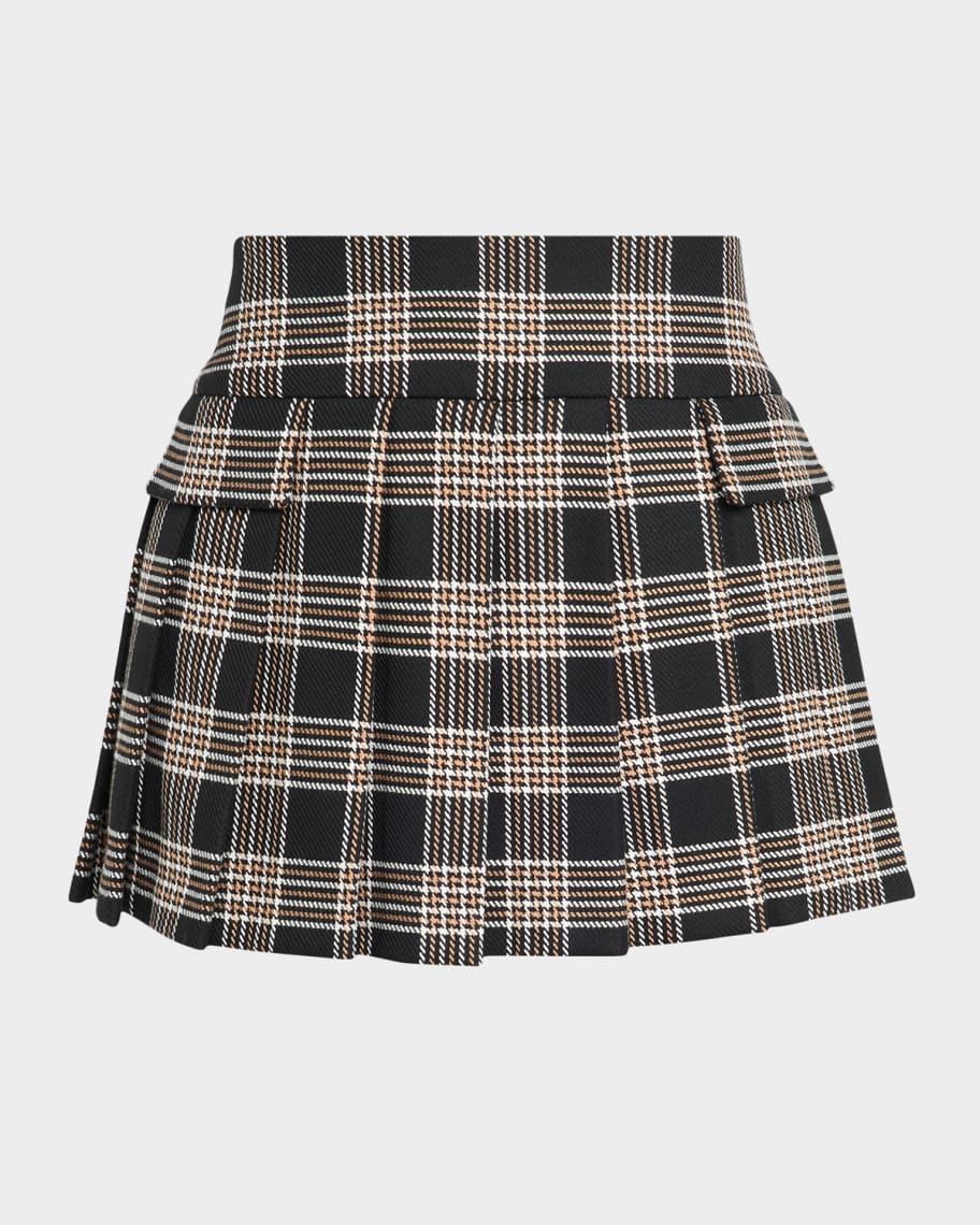 Alice + Olivia Sabrina Plaid Mini Skort | Neiman Marcus