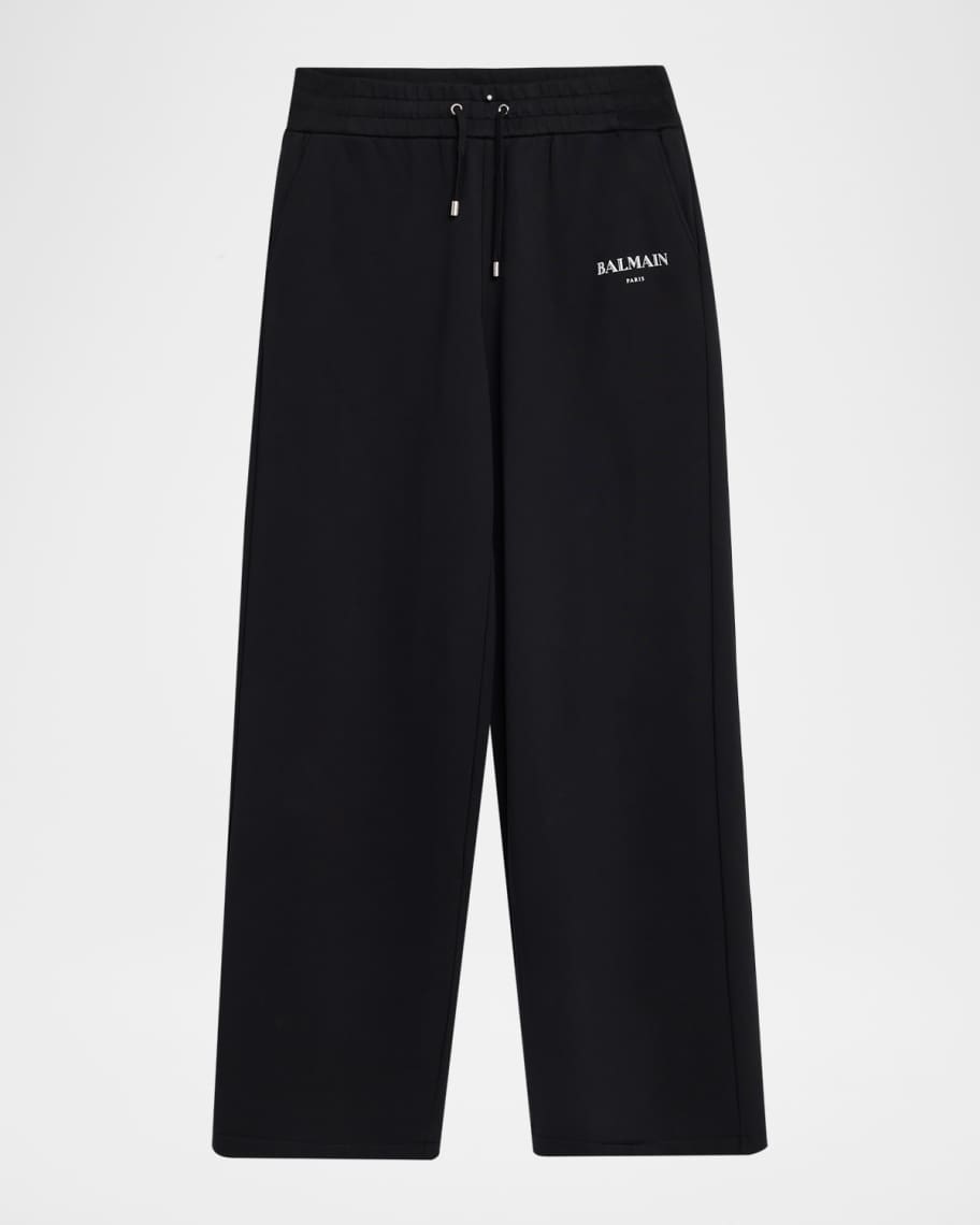 Balmain Sportswear Logo Straight-Leg Pull-On Sweatpants | Neiman Marcus