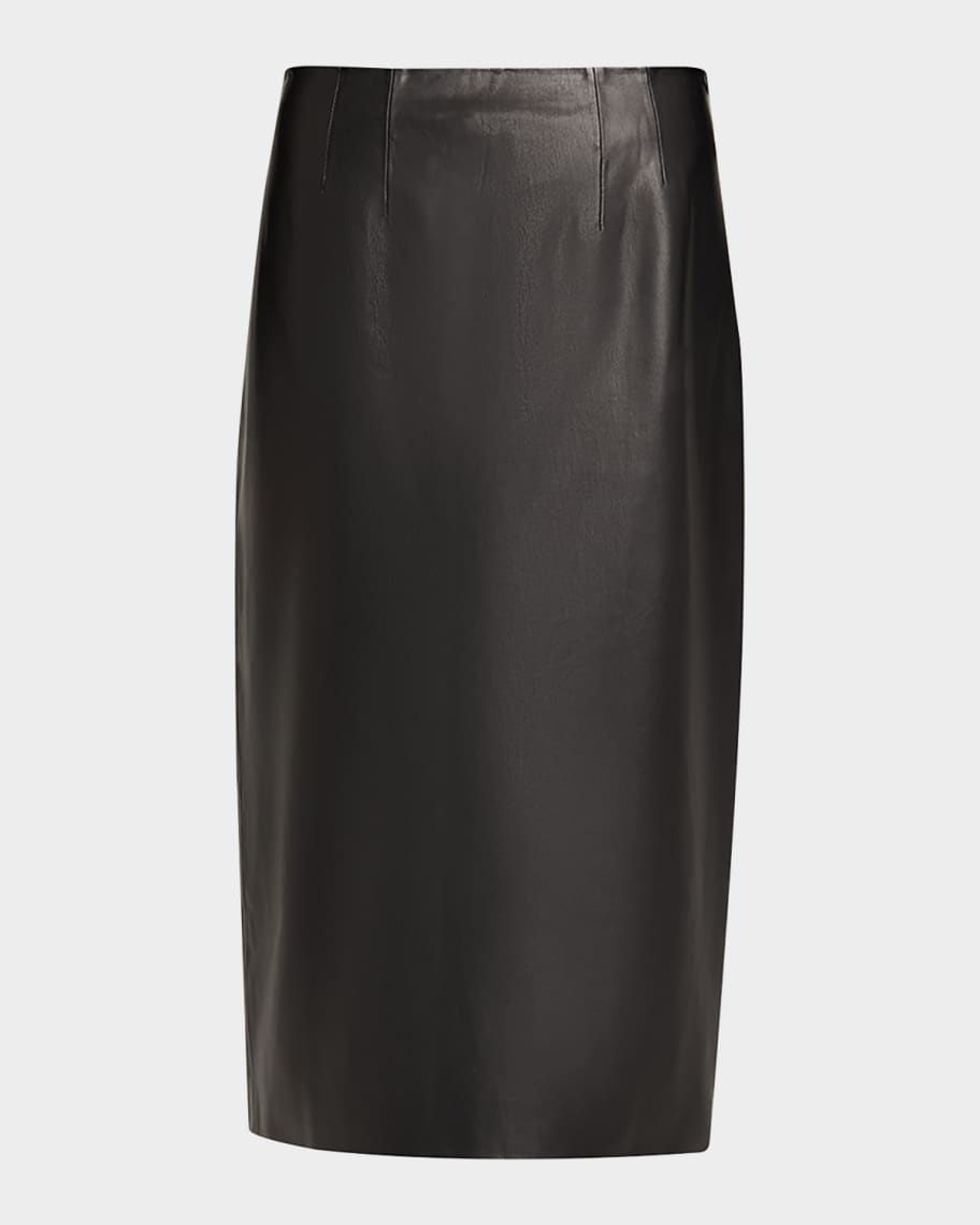 Veronica Beard Holmes Vegan Leather Pencil Skirt | Neiman Marcus