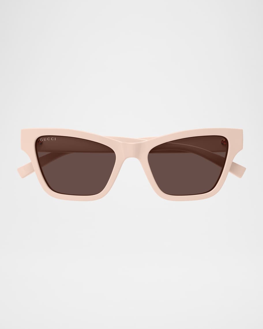Gucci Gucci Lines 53mm Acetate Cat-Eye Sunglasses | Neiman Marcus