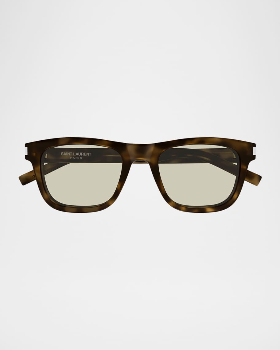 Saint Laurent Men's Rectangle Acetate Sunglasses | Neiman Marcus