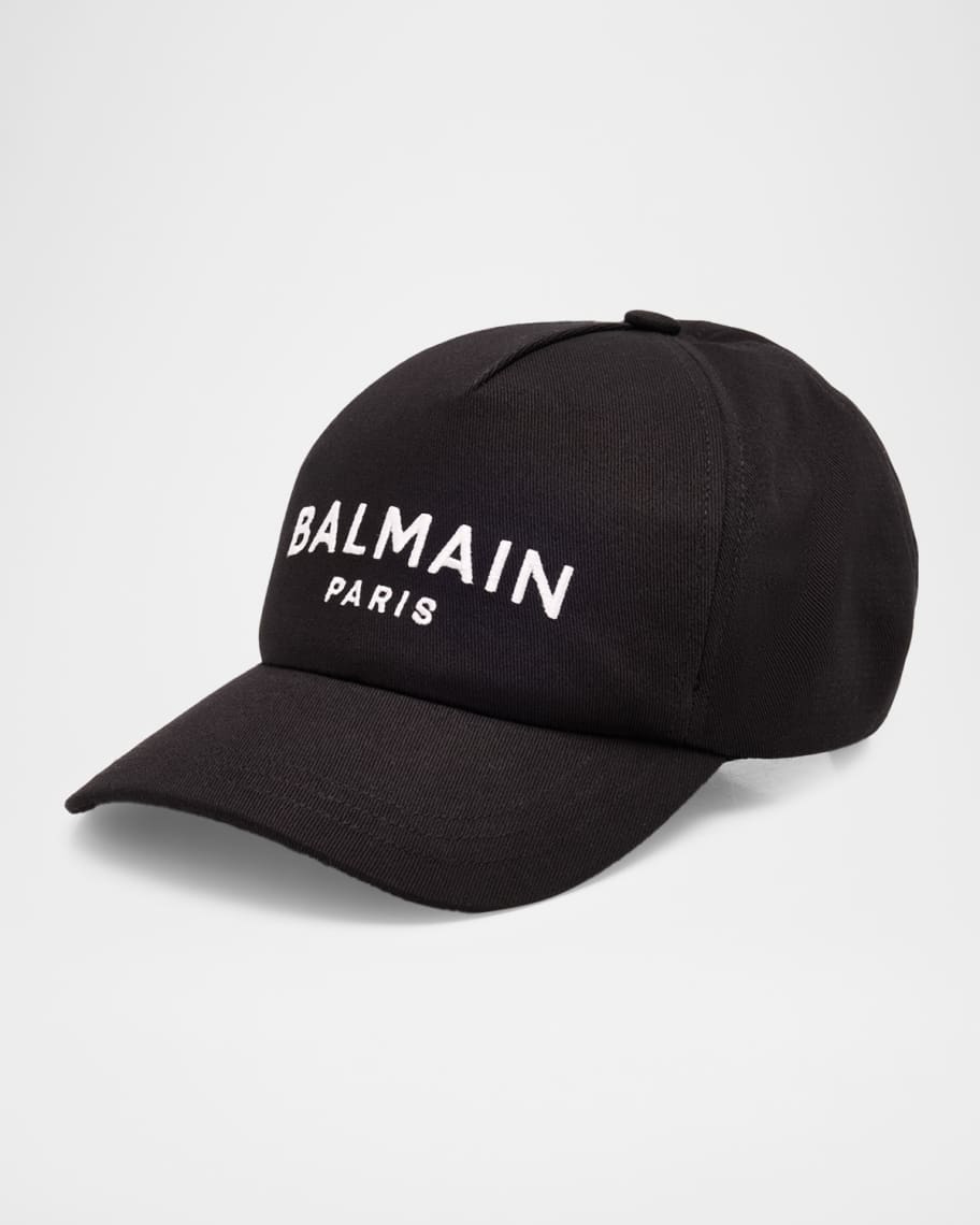 Balmain Men's Embroidered Logo Cotton Baseball Cap | Neiman Marcus