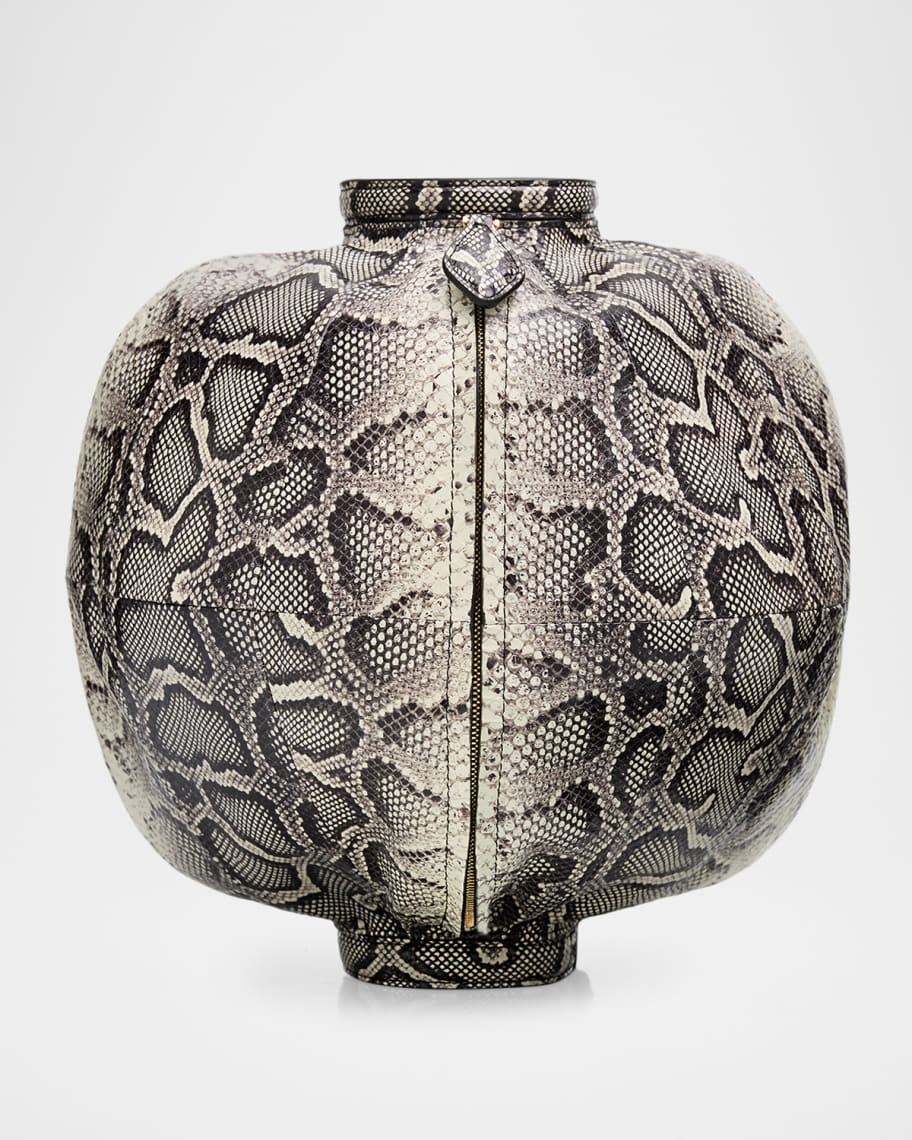 ALAIA Snakeskin Leather Sphere Bracelet Bag | Neiman Marcus