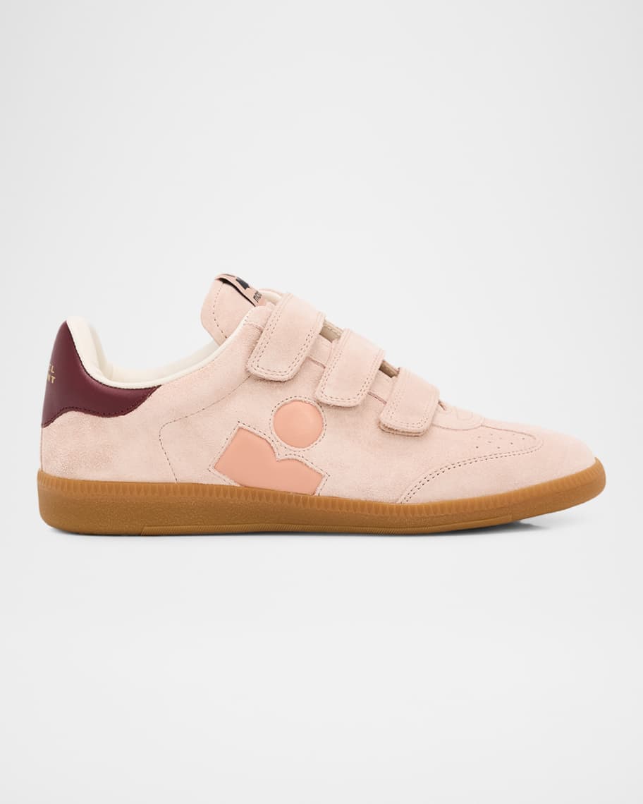 Isabel Marant Beth Mixed Leather Triple-Grip Sneakers | Neiman Marcus