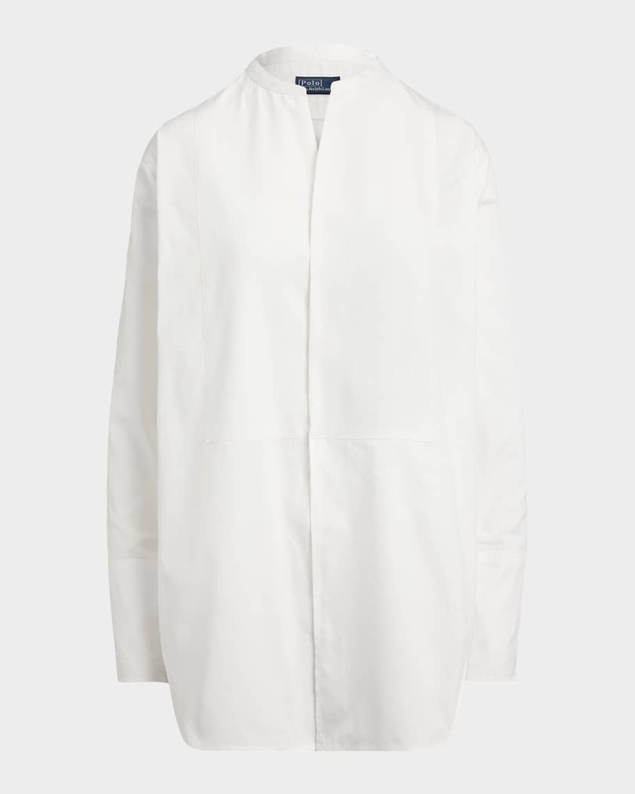 Polo Ralph Lauren Cotton-Silk Tuxedo Shirt | Neiman Marcus