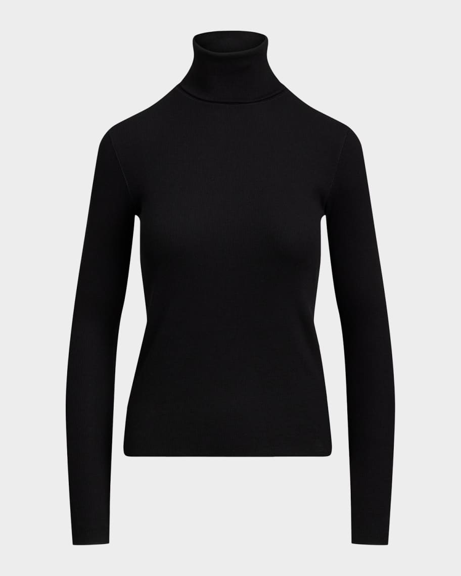 Polo Ralph Lauren Stretch Ribbed Turtleneck | Neiman Marcus
