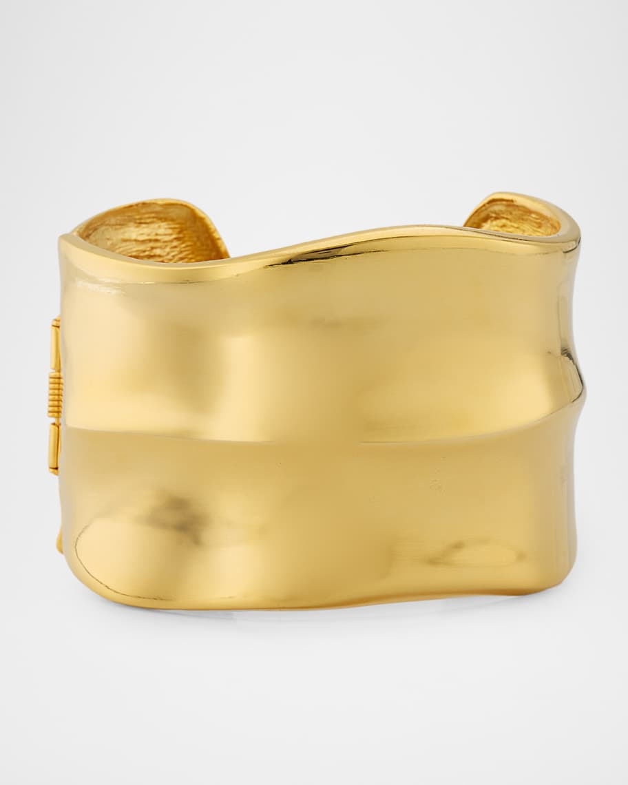 Golconda by Kenneth Jay Lane Thick Wavy Cuff Bracelet | Neiman Marcus