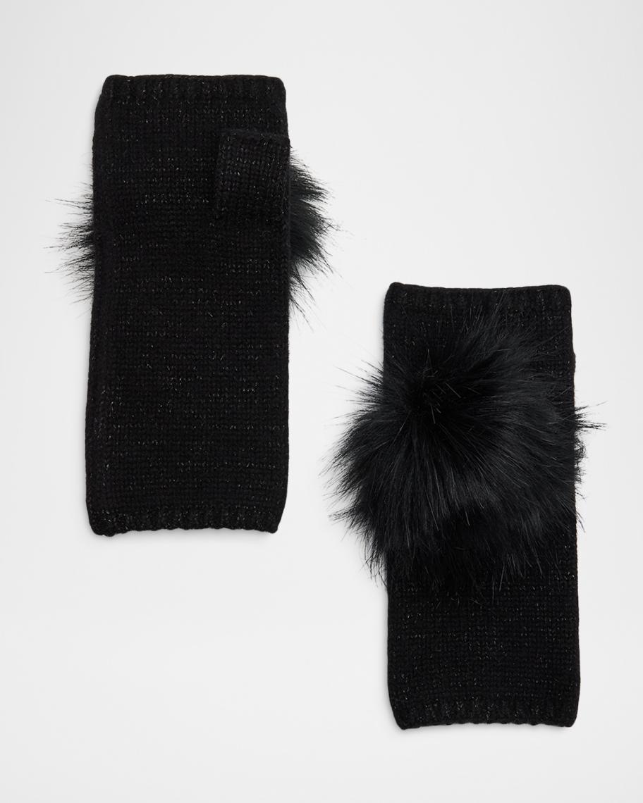 Carolyn Rowan Cashmere Lurex Fingerless Gloves | Neiman Marcus