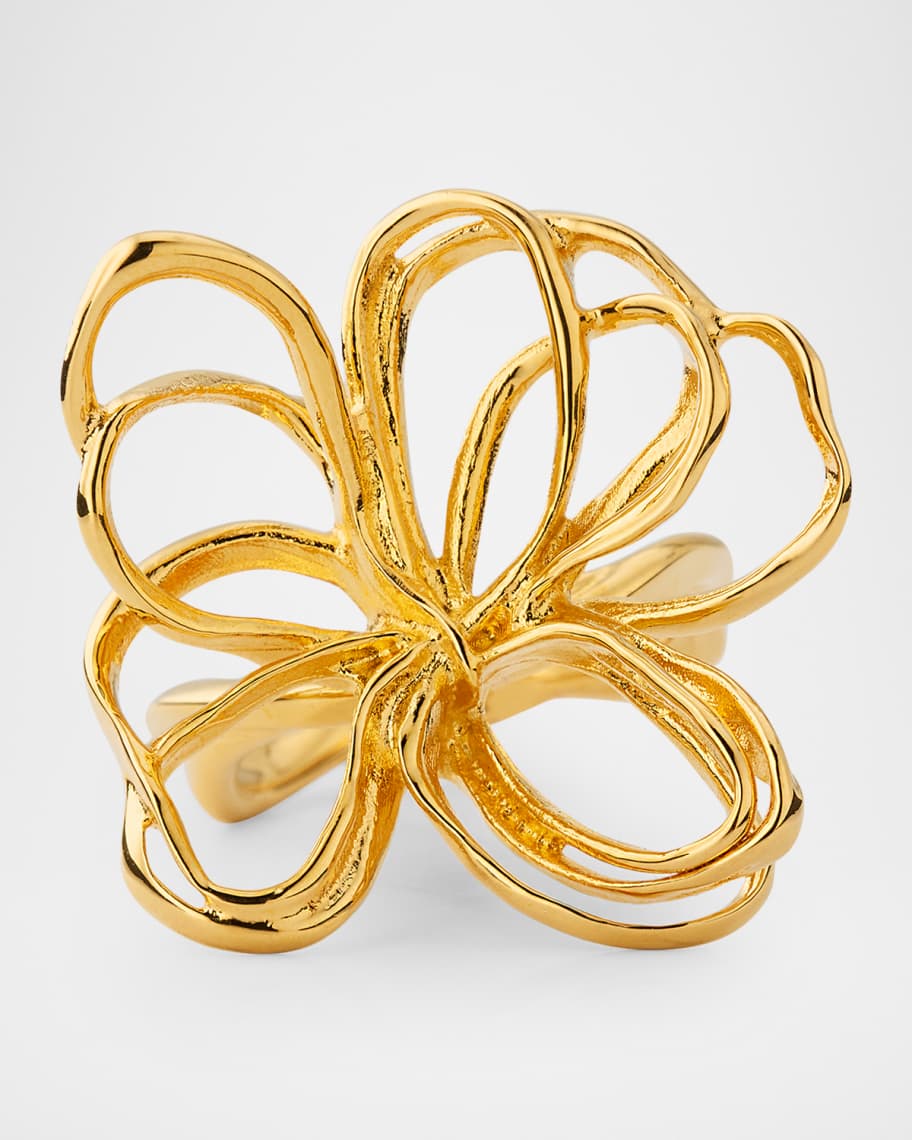 Oscar de la Renta Wire Flower Ring | Neiman Marcus